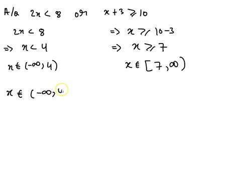 Solvedsolve And Write Interval Notation For The Solution Set Then