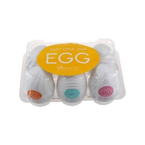 Kit 6 Unidades Masturbador Egg Masculino Magical Kiss Sex Shop