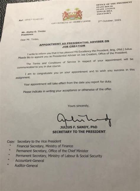 President Bio Appoints Alpha Timbo As Presidential Adviser