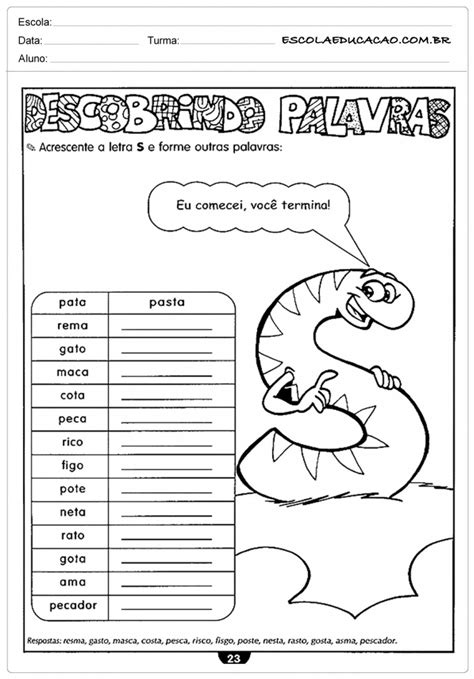 Atividades De Ortografia 2º 3º 4º E 5º Ano Escola Educação