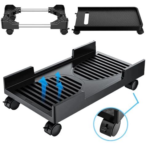 모바일 Cpu 컴퓨터 타워 데스크탑 브래킷 냉각 풀리베이스 제동 잠금 휠 스탠드와 조정 가능한 컴퓨터 타워 홀더 Aliexpress