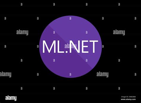 ML NET Logo Black Background Stock Photo Alamy
