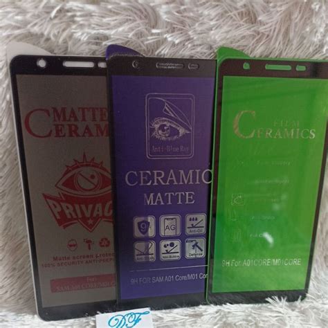 Jual Tg Anti Gores Samsung A Core M Core Anti Gores Ceramic Matte Blue Spy Bening Full