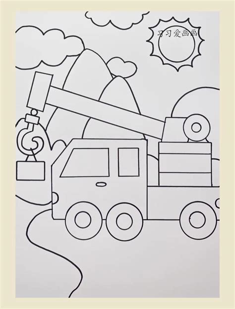 100种工程车简笔画20张 几塔之家