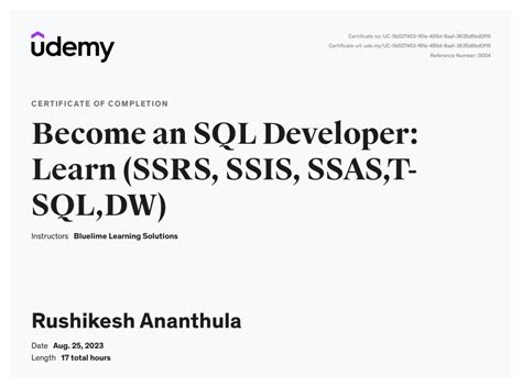 Rushikesh Ananthula On Linkedin Udemy Course Completion Certificate