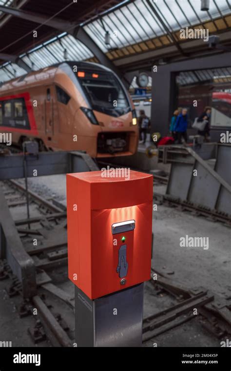 Zurich Switzerland October 1 2022 Ticket Validation Machine At The Train Station In Zurich