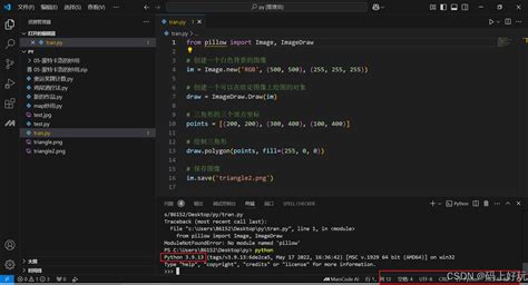 vscode写python遇到问题ModuleNotFoundError No module named pillow已解决 避坑