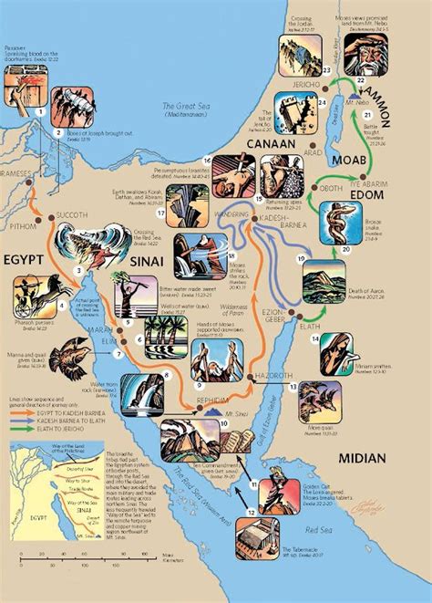 출애굽에서 가나안입성까지 이스라엘 백성들의 출애굽 여정들 성경연대표도표지도 성경 연구 성경 공부 성경