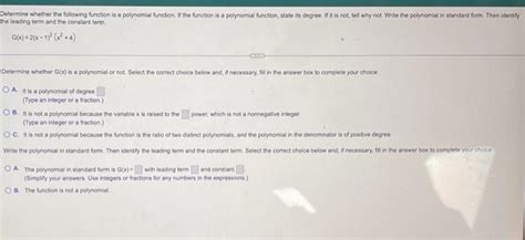 Solved Determine Whether The Following Function Is A Chegg