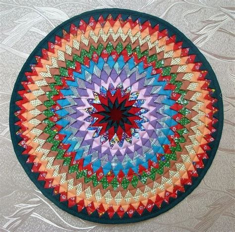 Colorful Circular Quilt Diy Fabric Crafts