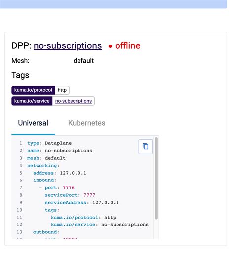 tags in dataplane view should be rendered as tags and have the usual links · issue 492 · kumahq