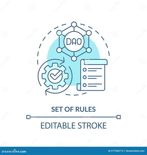 Set Of Rules Turquoise Concept Icon Stock Vector Illustration Of