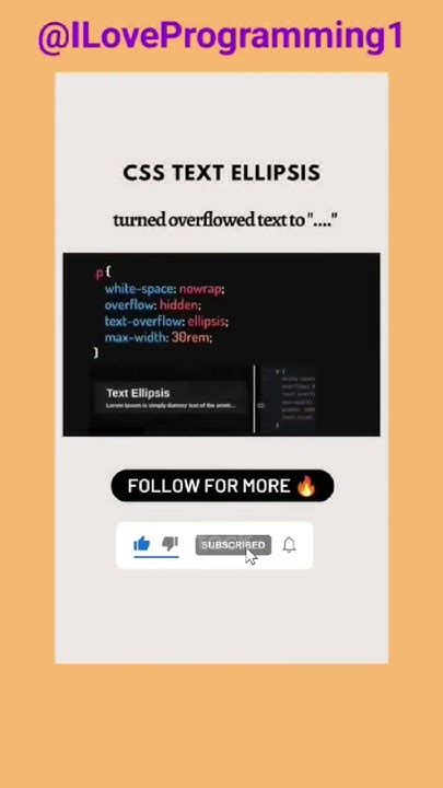 Css Text Ellipsis Made Simple 🖋️📜 Shorts 📚 Master Text Overflow