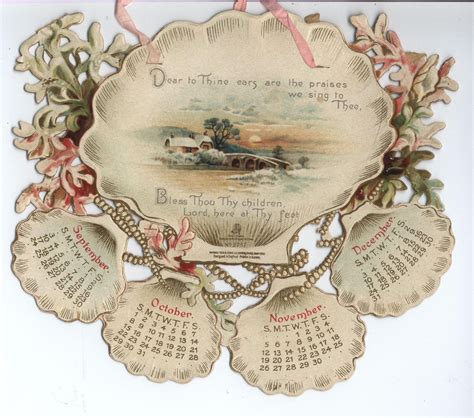 Precious Pearls Calendar For 1899 Tuckdb Ephemera