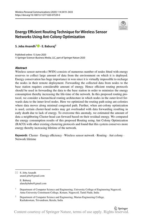 Energy Efficient Routing Technique For Wireless Sensor Networks Using