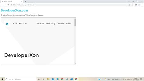 what is an iframe in html html inline frame developerxon