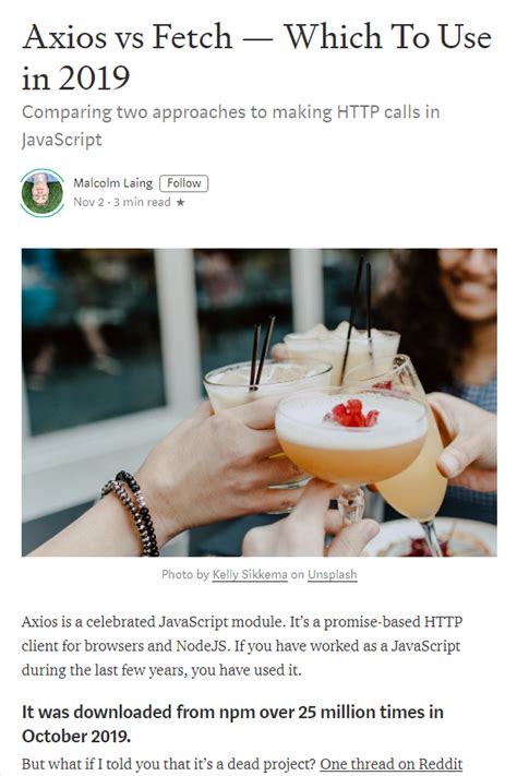 Axios Vs Fetch — Which To Use In 2019 Javascript Fetch Frontend