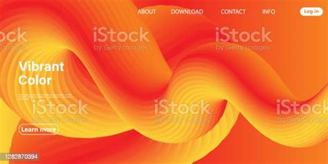 3d 포스터 추상 흐름 빨간색 노란색 색상 밝은 그라데이션 유체 배경 3차원 형태에 대한 스톡 벡터 아트 및 기타 이미지 3차원 형태 추상적인 모양 Istock