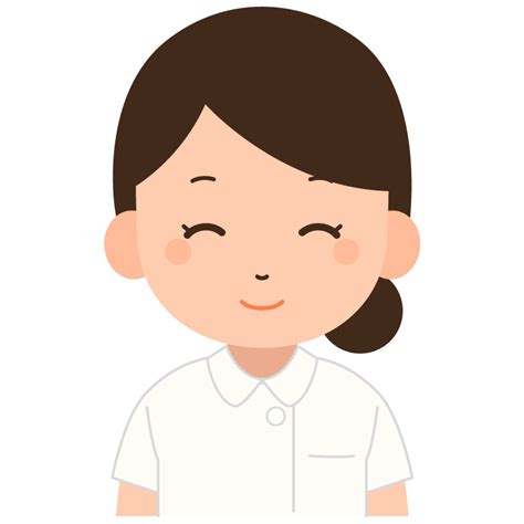 看護師（女性・笑顔） かわいいフリーイラスト素材集【ぴくらいく】｜商用利用可
