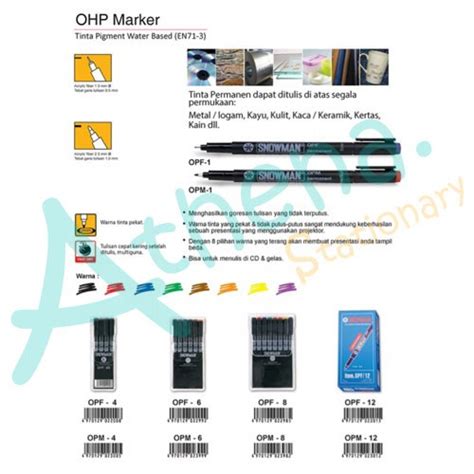 Jual Spidol Snowman Ohp Opf Opm Indonesiashopee Indonesia