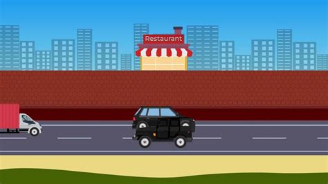 car moving animation stock video footage for free download