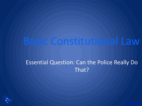 Basic Constitutional Law Law Lecture Slides Slides Law Docsity