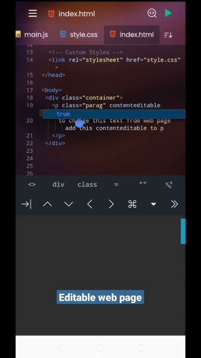 Can Edit Html Content From Page Web Shorts Html Css Frontend Websitedesign Youtube