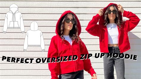 Make The Perfect Oversized Zip Up Hoodie Pdf Pattern Available Youtube