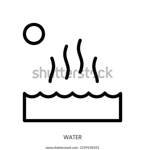 Water Icon Line Art Style Design Stock Vector Royalty Free 2199140501 Shutterstock
