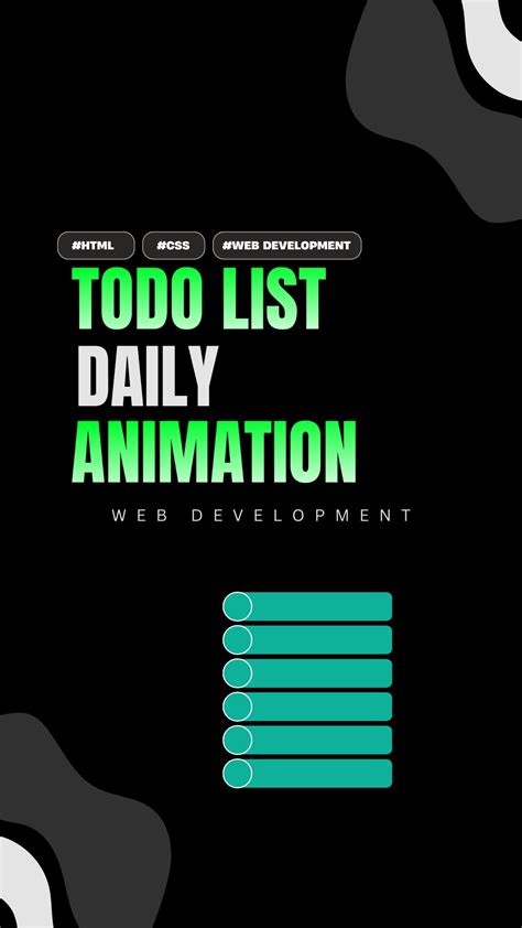 Ruchir Fullstack Web Developer And Web Design Todo List Daily Animation Using Html Css And Js
