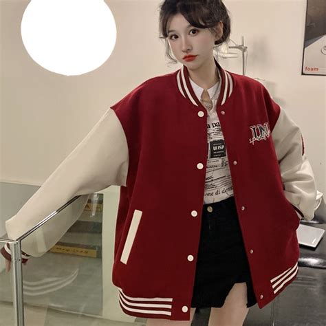 라시마켓 레터링 배색 야구점퍼 자켓 Oi124954