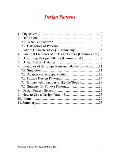 Notes On Design Patterns Advanced Software Paradigms Csci 210 Docsity