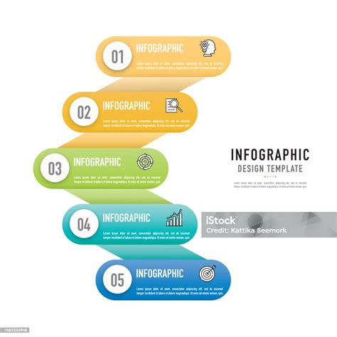 비즈니스 프레젠테이션을 위한 직사각형 종이 접기 인포그래픽 0명에 대한 스톡 벡터 아트 및 기타 이미지 0명 3차원 형태 개념 Istock