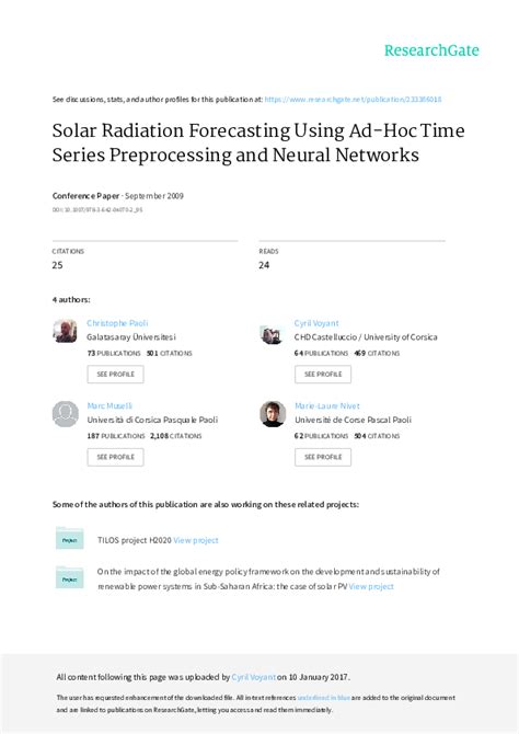 Pdf Solar Radiation Forecasting Using Ad Hoc Time Series