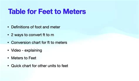 Ways To Convert Feet To Meters