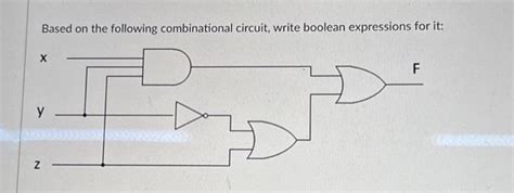 Solved Based On The Following Combinational Circuit Write Chegg