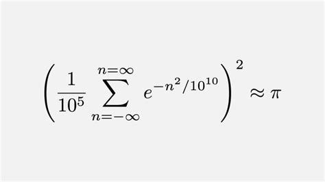 The Following Formula Yields The Correct Decimal Digits Of π To 42