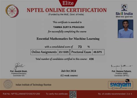 surya prakash tamma on linkedin machinelearning mathematics nptel