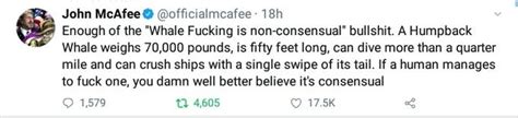 John Mcafee On Whale F Know Your Meme