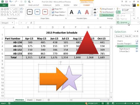 How To Align And Group Graphic Objects In Excel 2013 Dummies