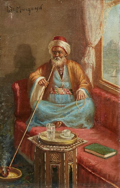 Leonardo De Mango Le Fumeur De Chibouk 1916 Mutualart