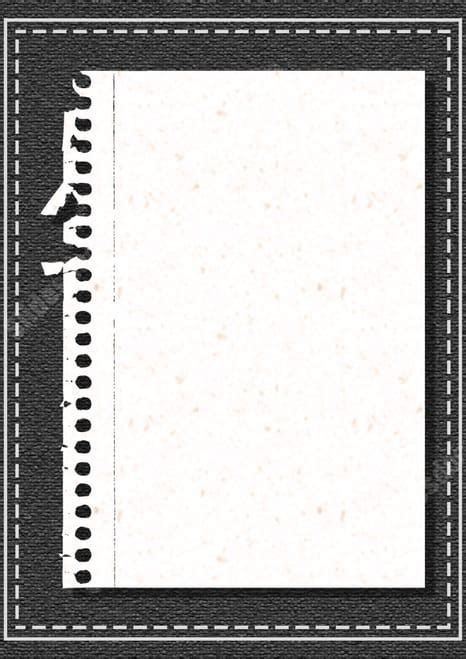 Designing Shading Effects On Notebook Paper With Tear Effect Page Border Background Word