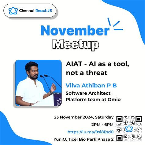 Chennai React On Linkedin We Are Excited To Introduce Vilva Athiban P