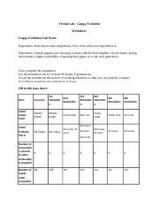 Week 7 Lab Assignment Virtual Lab Guppy Evolution Worksheet Guppy