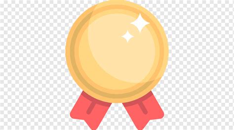 컴퓨터 아이콘 금메달 배지 리본 메달 오렌지 Png Pngwing