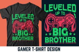 Leveled Up To Big Brother Game Lover V Graphic By Cr Teestore Creative Fabrica