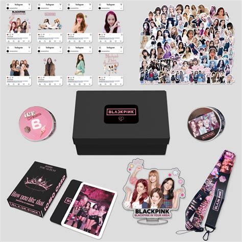 Black Pink T Set Jisoo Stickers Small Card T Pack Rose