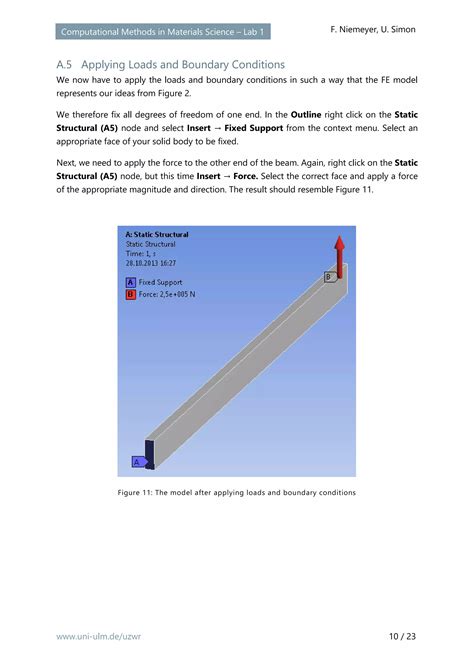 exercise 1 three point bending using ansys workbench pdf