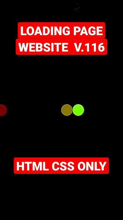 Loading Page Website Html Css Only Version 1160 Mengareit Shorts Htmlcss Youtube