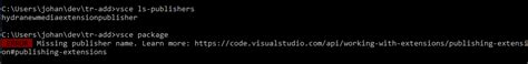 Missing Publisher Name · Issue 575 · Microsoftvscode Vsce · Github